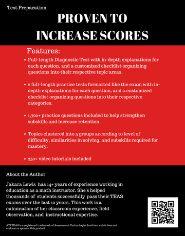 TEAS 7 Math Book - Comprehensive Guide to Acing the TEAS Math Section ...
